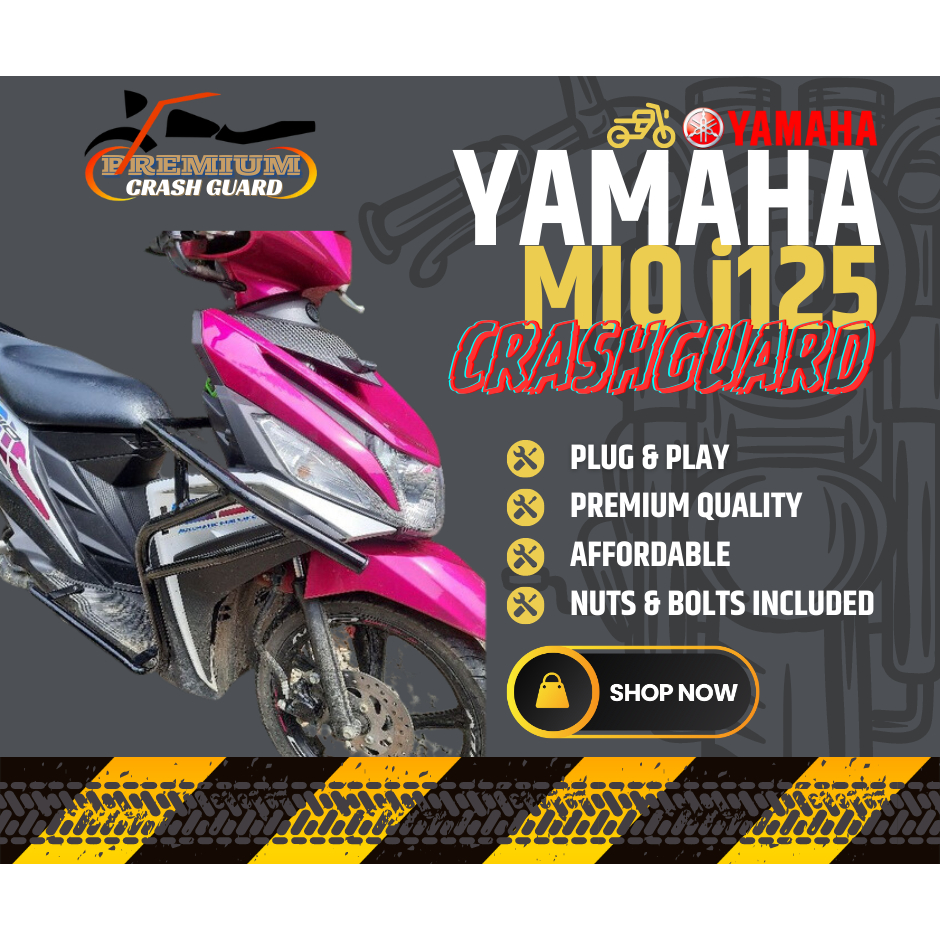 Yamaha Mio i125 V1 and V2 - Half Crash Guard | Shopee Malaysia