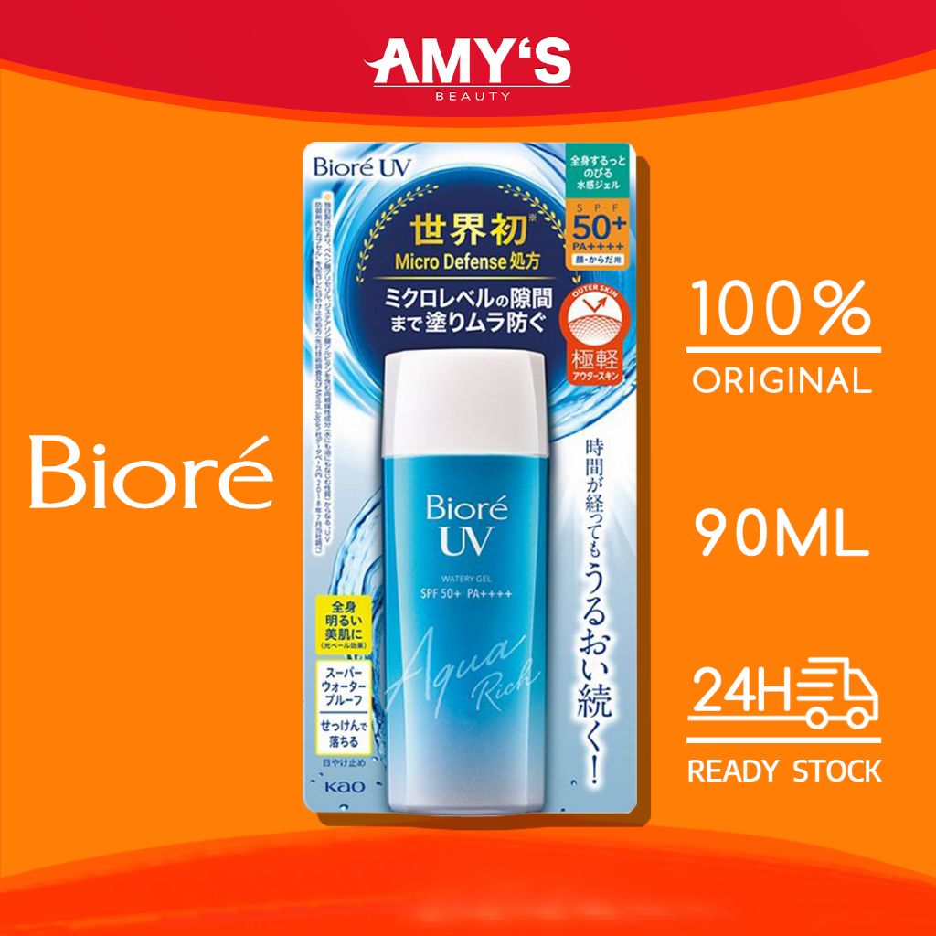 11 11 Japan NEW Biore UV Aqua Rich Watery Gel Sunscreen SPF50+ PA ...