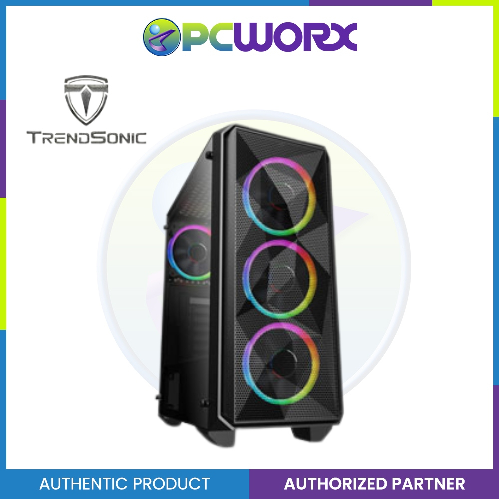 Trendsonic Megatron ME19A Mesh Front Panel TG Side Mid-ATX Case ...