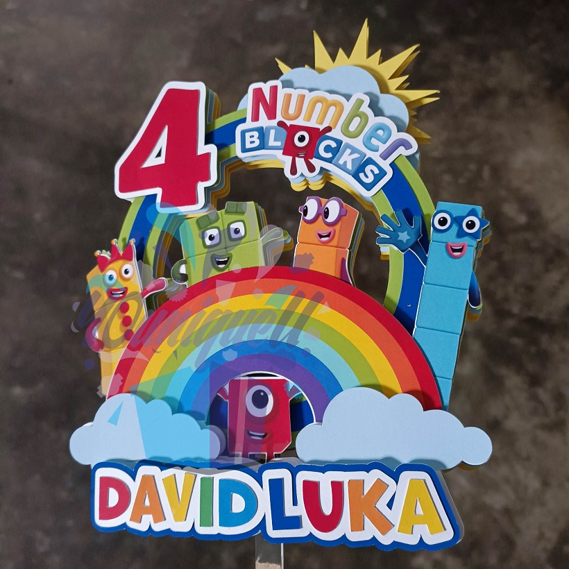 Number Blocks Cake Topper (Layered/3D) | Shopee Malaysia