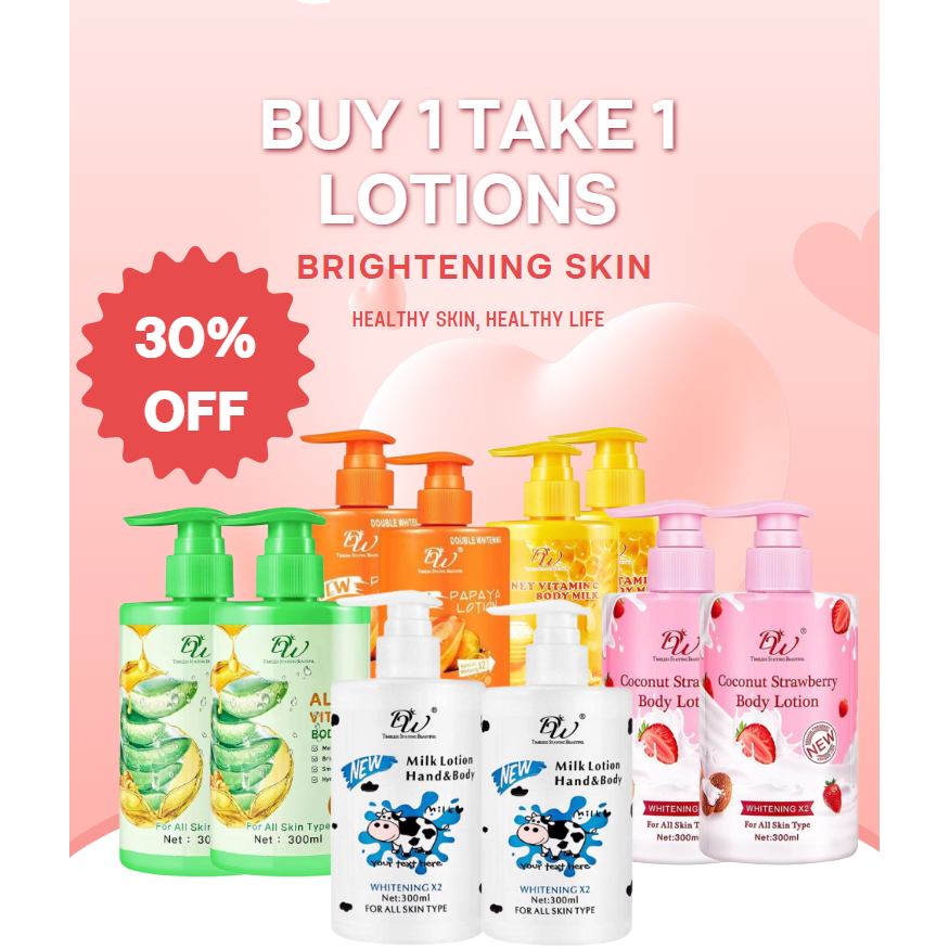 DW Lotion W/ Gluta Acid Extract 300ml and DW Milk Whitening Hand&Body ...
