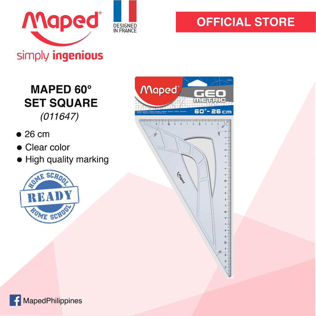 MAPED 60 Geo Triangle Ruler 26cm (242626) | Shopee Malaysia