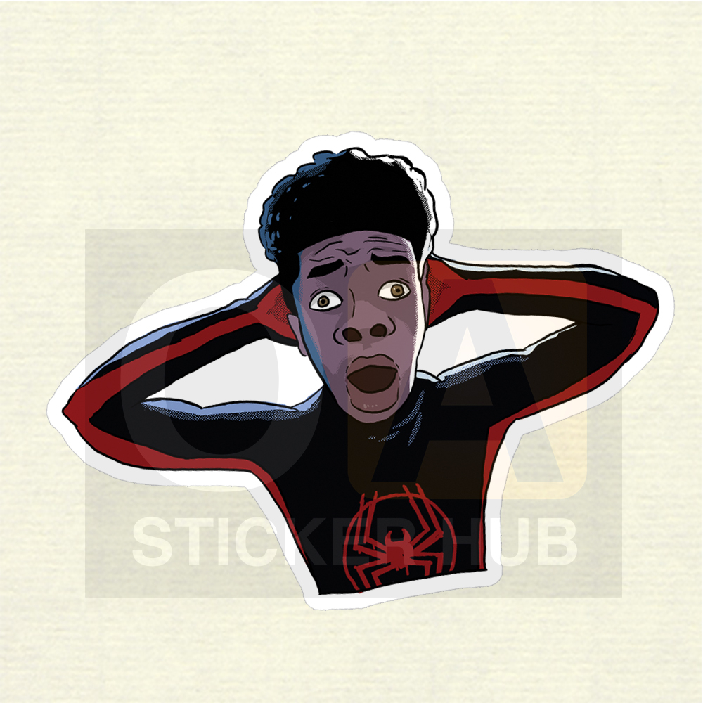 SHOCKED MILES spiderverse meme sticker | Shopee Malaysia