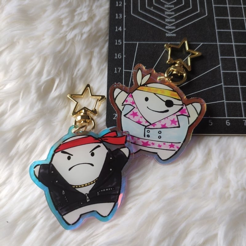 SUGARRUSHSATO Kiryu and Majima holographic acrylic charm keychains ...
