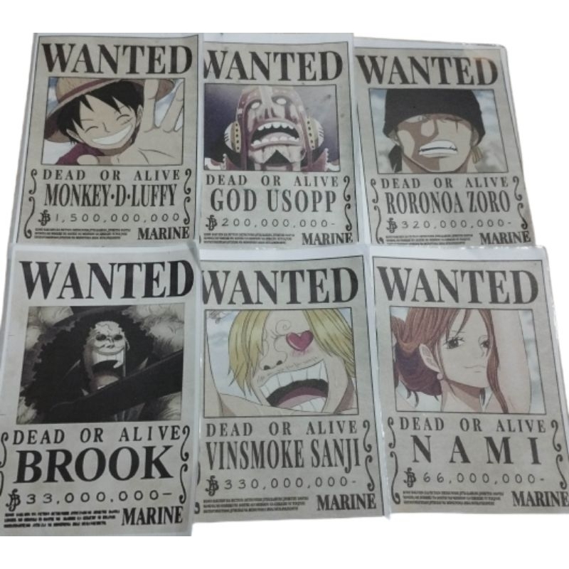 one piece wanted poster sticker | Shopee Malaysia