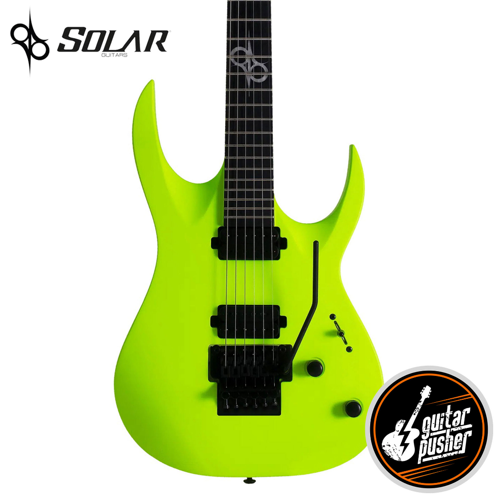 Solar Guitars A2.6FR LN Lemon Neon Matte Electric Guitar w/ Floyd Rose | Shopee Malaysia