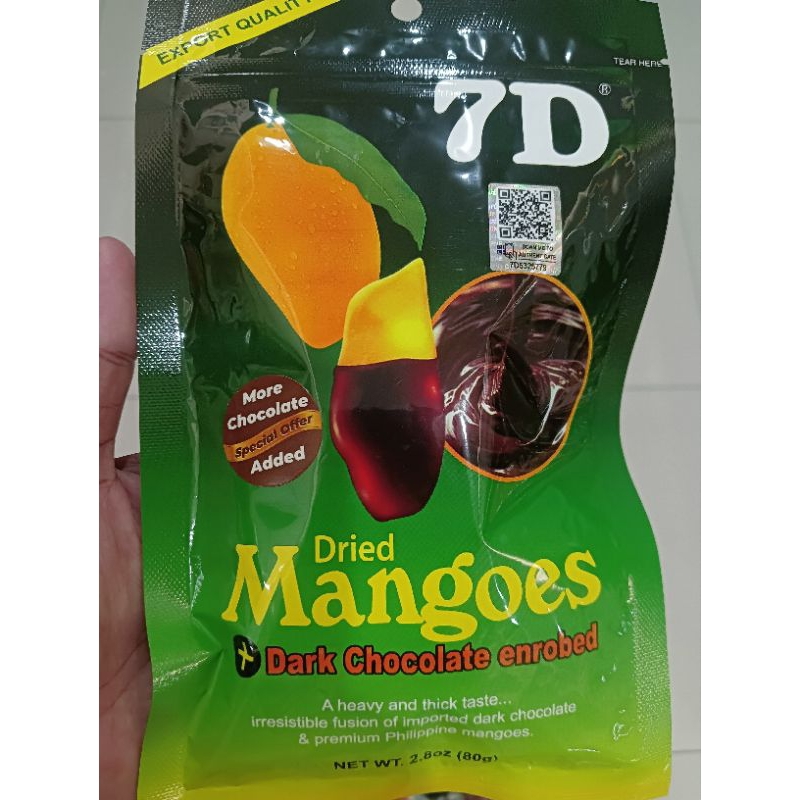 7D dried mango Chocolate 130 grams and 80 grams per pack | Shopee Malaysia