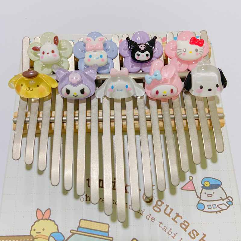 My Melody Hello Kitty Purin Kuromi Cinnamoroll Kalimba Cute Magnet ...