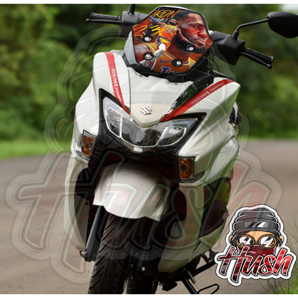 Suzuki Burgman Visor Sticker w/ free stickers giveaway 2x4 logos ...
