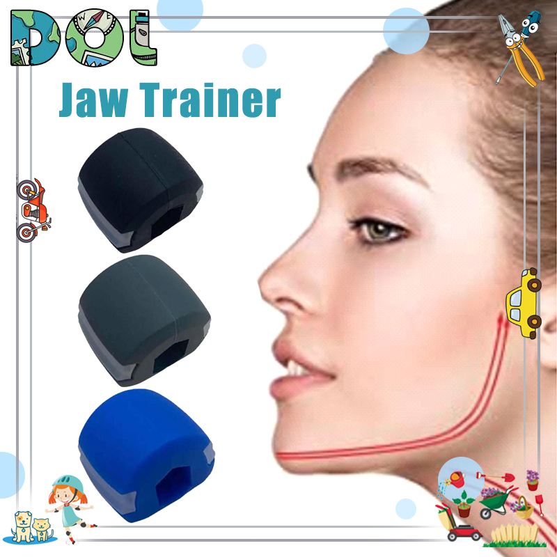 Jaw Trainer Ball Exercise Facial Muscle Fitness Silica Gel Home Office ...