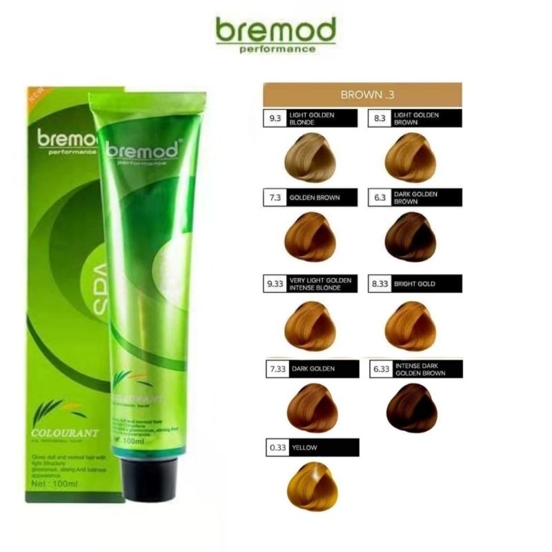 Bremod Hair Color Brown /3 Copper /4 Red /45 Purple /66 100ml | Shopee ...