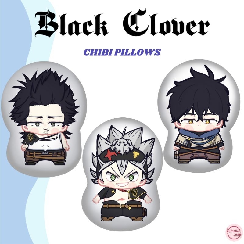 BLACK CLOVER Anime Chibi Pillow Plushie | Shopee Malaysia