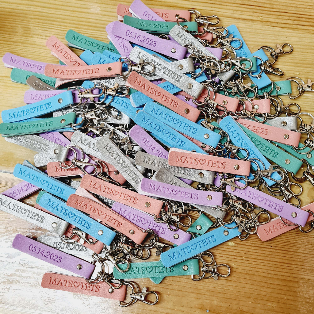 KEYCHAIN/KEYHOLDER, PART 2 OF COLORS, Personalized, Faux Leather ...