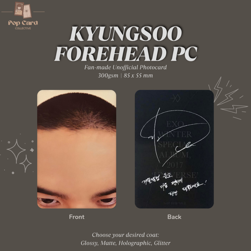 [EXO] Do Kyungsoo Forehead Fan-made Unofficial Photocard | Shopee Malaysia