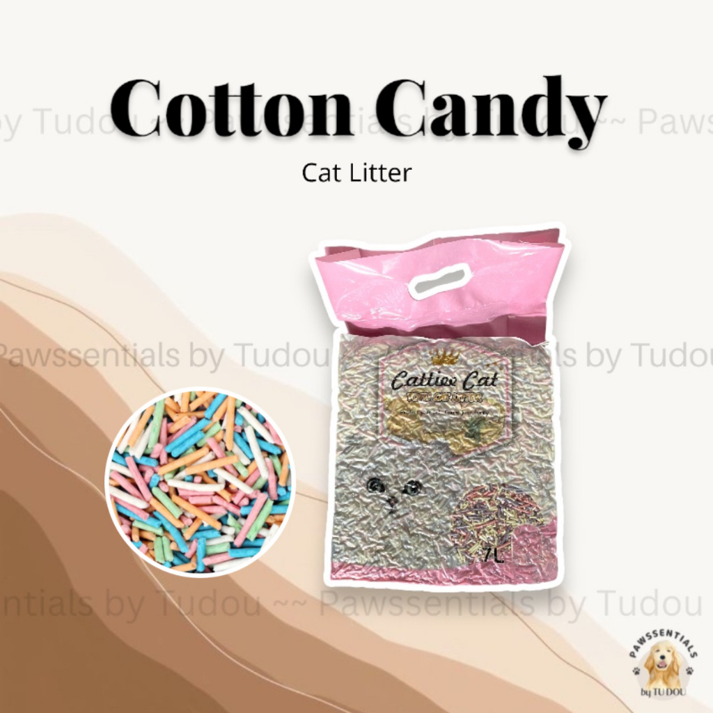 PAWSSENTIALS by TUDOU - Premium Cotton Candy Tofu Cat Litter 7L Food ...