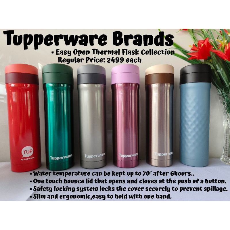 Tupperware Brands Easy OpenThermal Flask 450ml | Shopee Malaysia