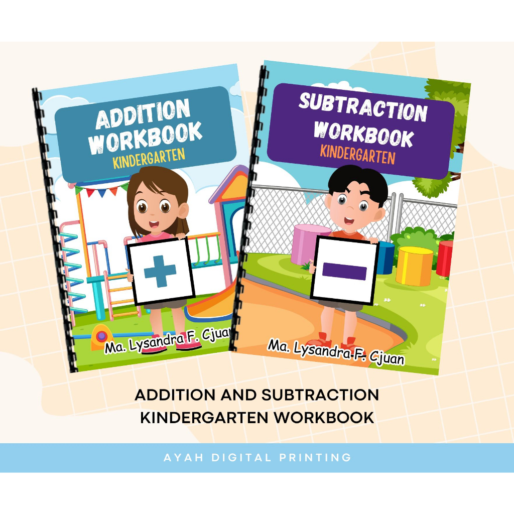 MATH KINDERGARTEN WORKBOOK FOR KIDS ADDITION & SUBTRACTION | Shopee ...