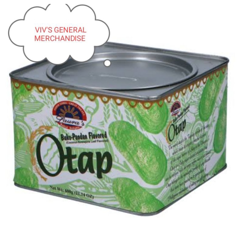 Laura's Buko Pandan Flavored Otap in Tin Can ( 600g ) | Shopee Malaysia