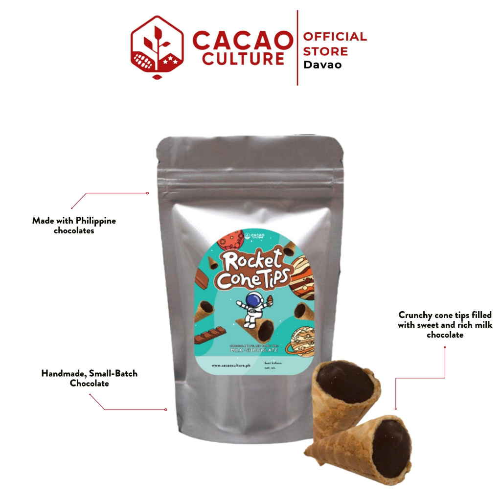 Cacao Culture - Rocket Cone Tips - Milk Chocolate - 100g - Chocolate ...