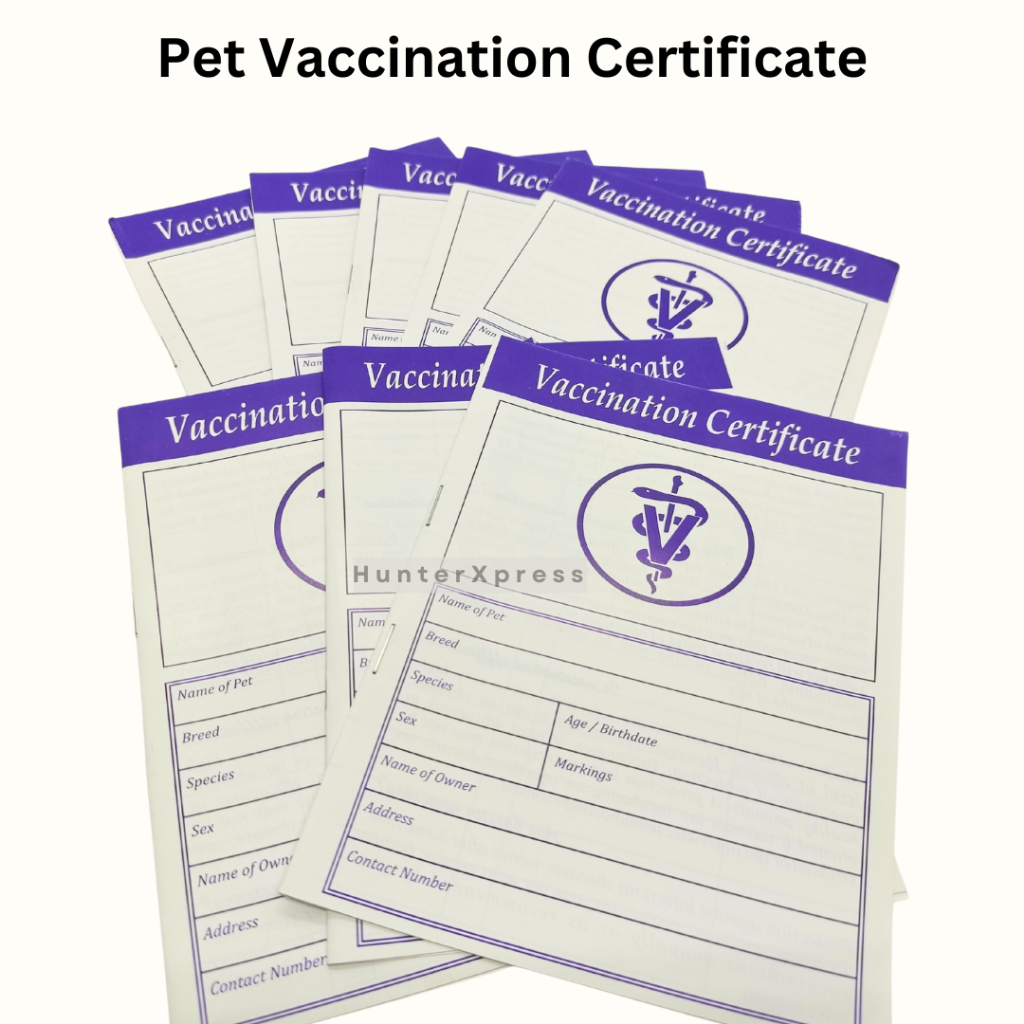 Immunization Pet Vaccination Card / Vaccination Certificate Vet Card ...