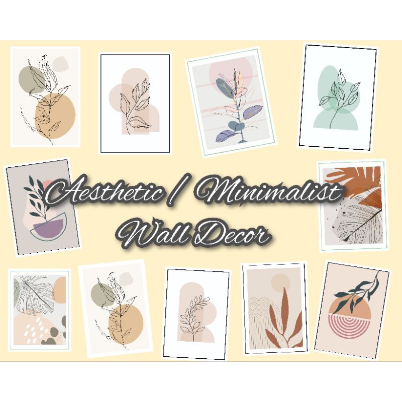 AESTHETIC / MINIMALIST WALL ART DECOR LAMINATED A4 SIZE | Shopee Malaysia