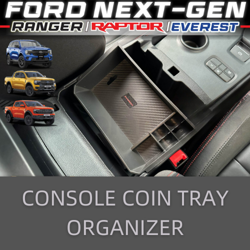 Next Gen Ford Ranger Everest Raptor Console Storage Coin Tray Holder ...