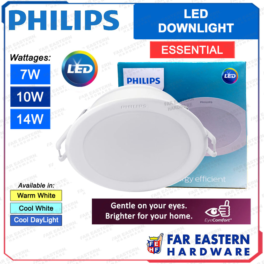 PHILIPS LED Down Light Essential Recessed Warm | Cool White / Daylight ...