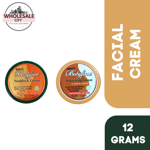 RDL Babyface (Whitening Cream with Moisturizer / Sunblock Cream SPF 15 ...