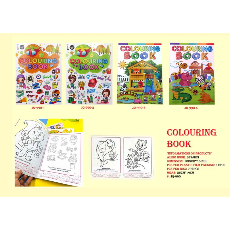 Simple Coloring Book 8pages for Kids Activity Coloring Book for ...