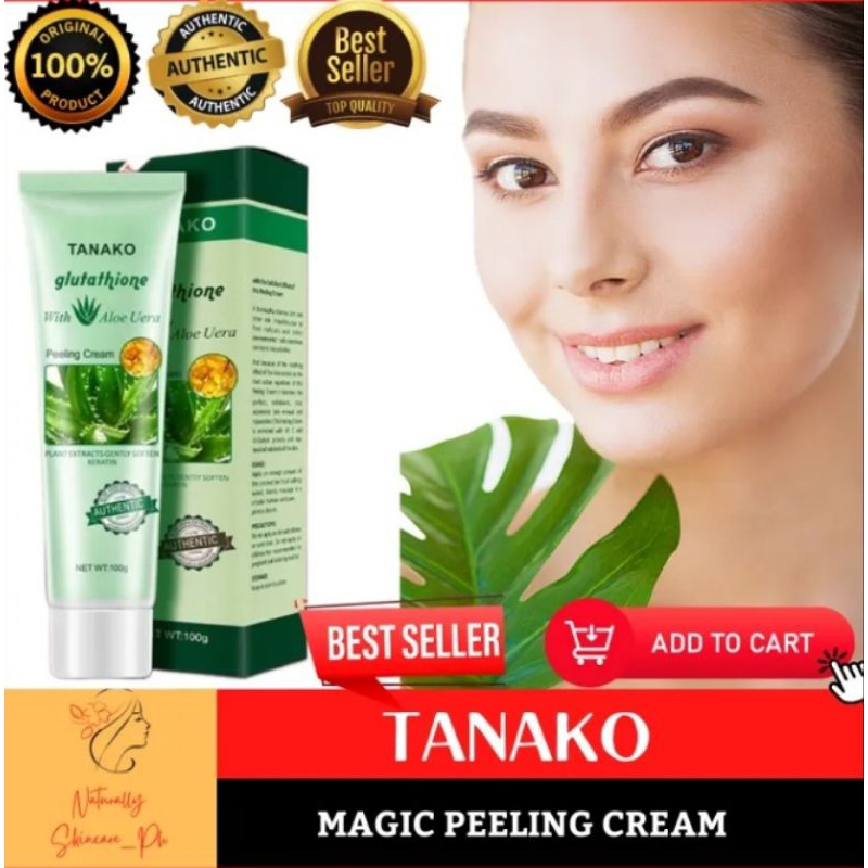 BEAUTY SKIN TANAKO Glutathione with Aloe Vera Magic Peeling Gel Cream ...