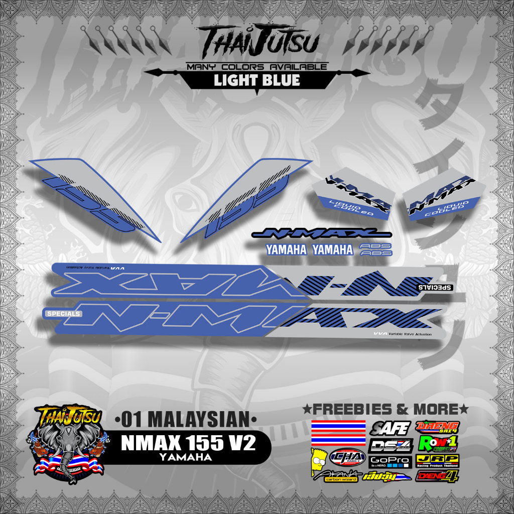 YAMAHA NMAX 155 V2 DECALS ( 01 MALAYSIAN )【ThaijutsuStickers】 | Shopee ...