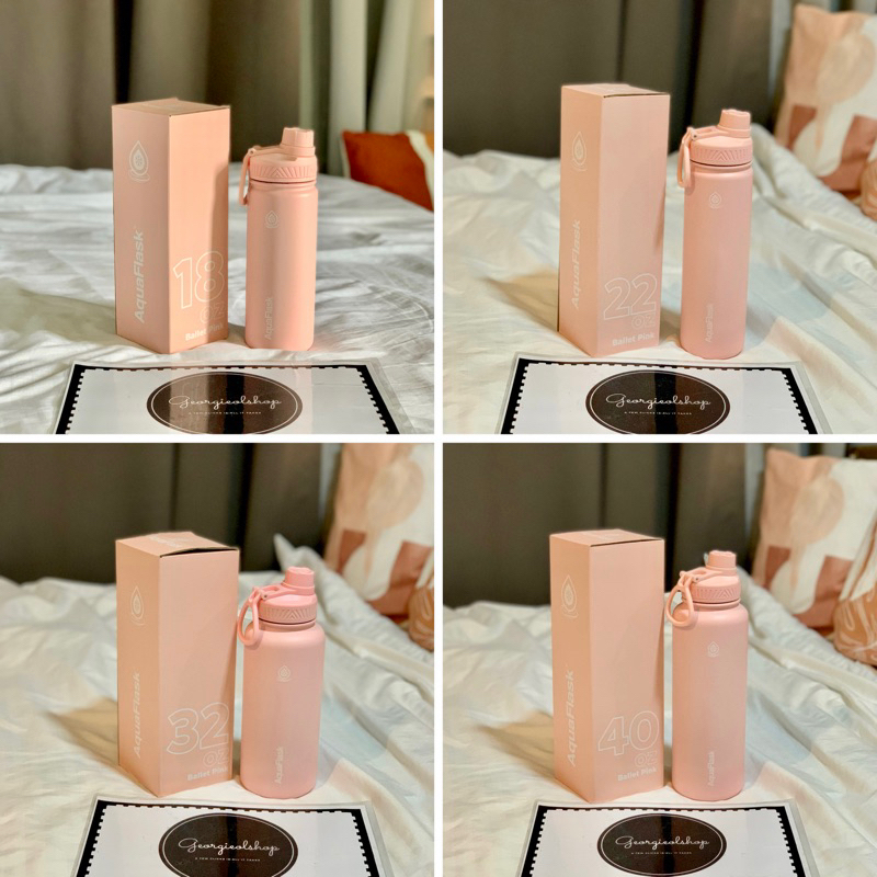 ON HAND!!️ AQUAFLASK - Ballet Pink & Powder Blue (18oz/22oz/32oz/40oz ...