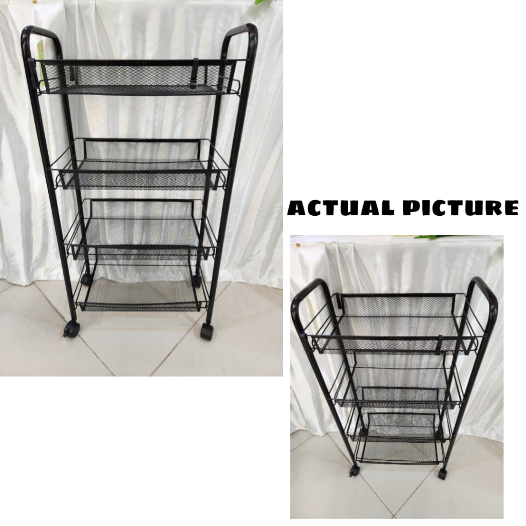Multipurpose 4 Layer Shelf Display Rack Utility Storage Standing Shelf ...
