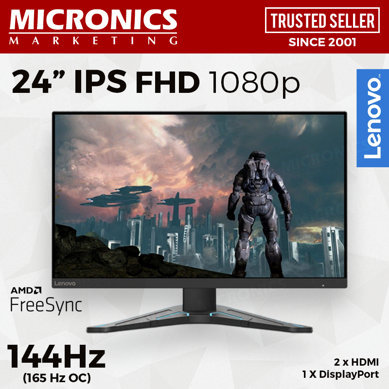 Lenovo G24-20 Monitor 24" 144HZ 165HZ OC IPS FHD Freesync | Shopee Malaysia