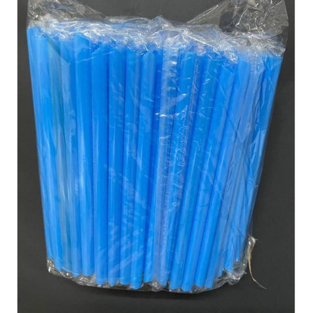 100pcs BLUE Boba Straw/ Sago Straw 21cm/23cm | Shopee Malaysia