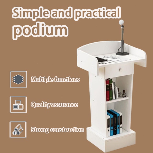 Podium With Drawer Simple and Modern Speech Desk Lecter Welcome Desk ...