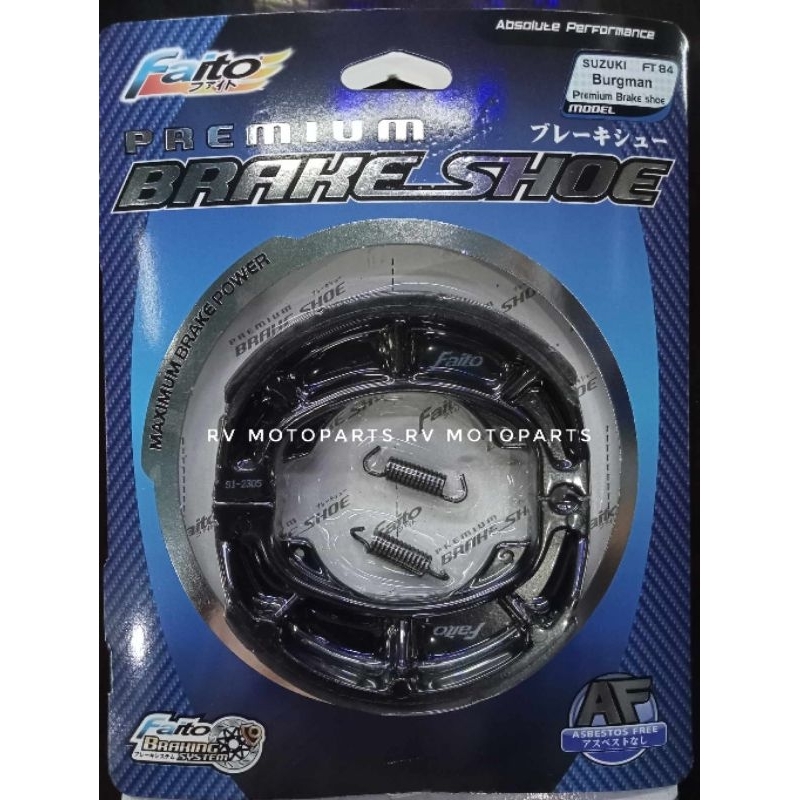 Faito brake shoe Burgman 125 / suzuki nex / sky drive sport | Shopee ...