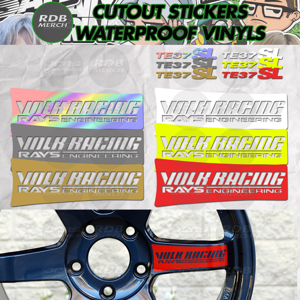 TE 37 SL Mags Decal - Cutout vinyl sticker for car wheel - Honda Toyota ...