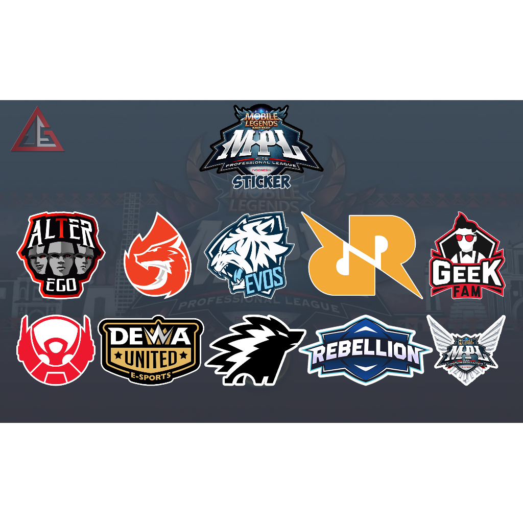 MPL ID S12 WATERPROOF STICKERS - RRQ HOSHI, ALTER EGO, EVOS, AURA, ONIC ...