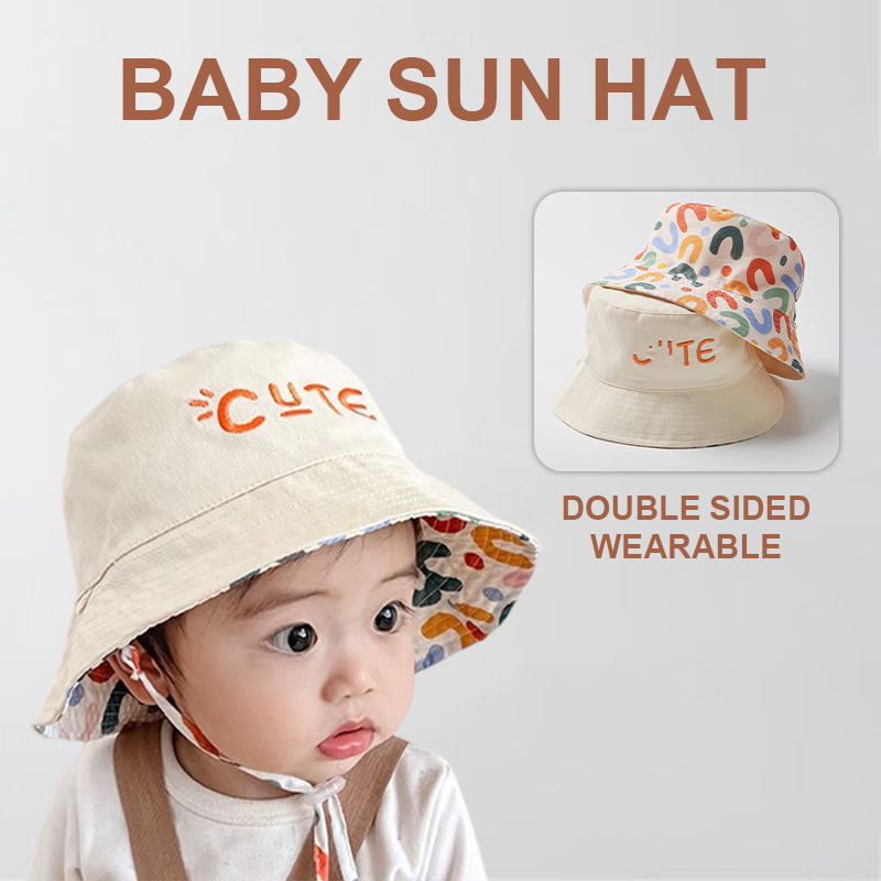 Bucket Hat For Kids Caps For Kids Boy Cap For Baby Boy Double-sided ...