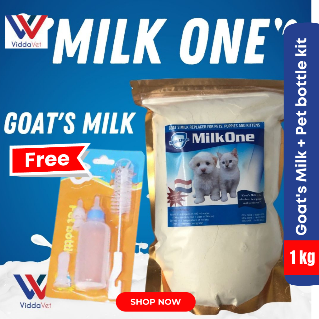 Milk One 1 kg + Pet Milk Bottle set DOG MILK FOR PUPPIES DOG MILK POWDER DOG MILK REPLACER ...