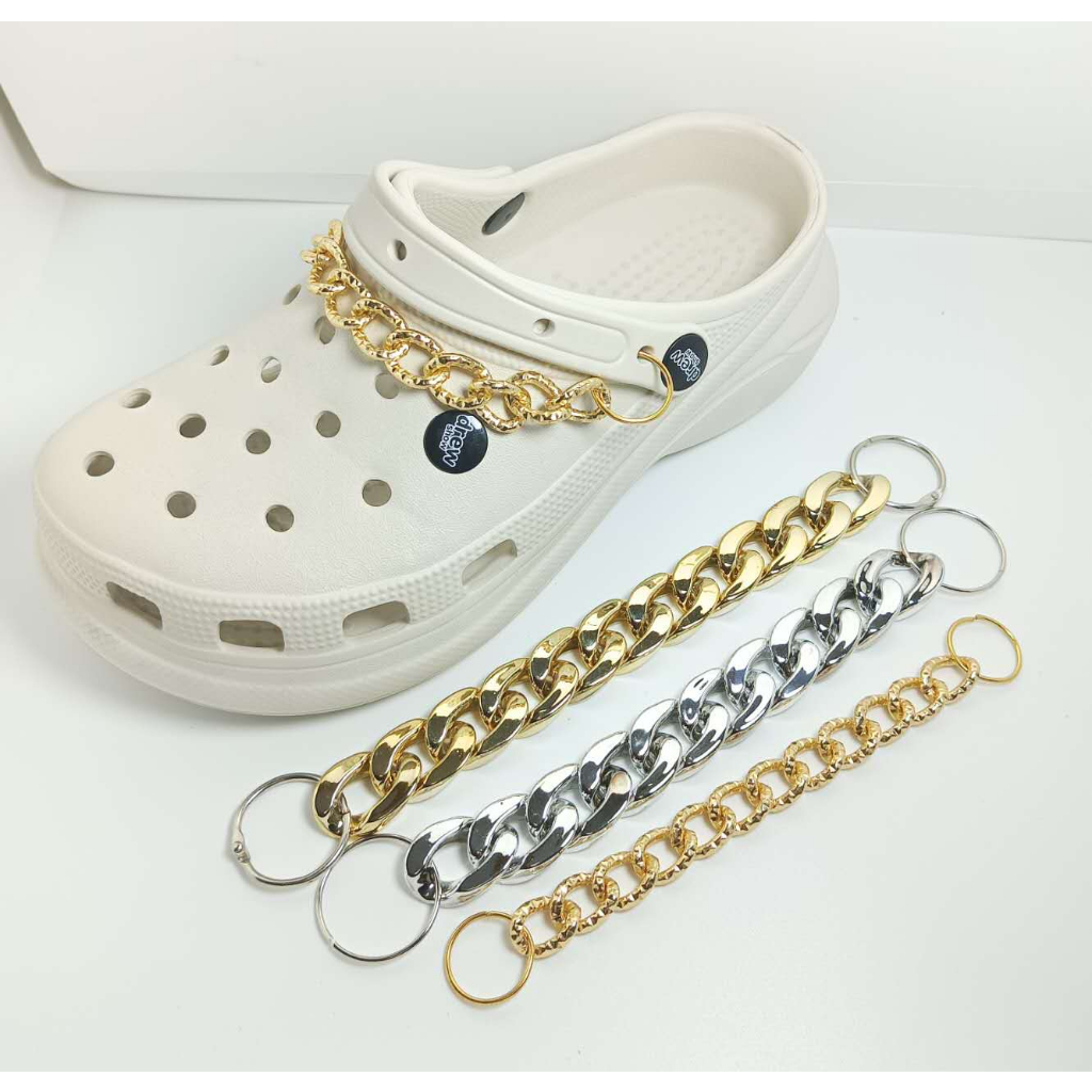 ASSORTED METAL CHAIN JIBBITZ FOR CROCS (2 PCS)21mm*29mm | Shopee Malaysia