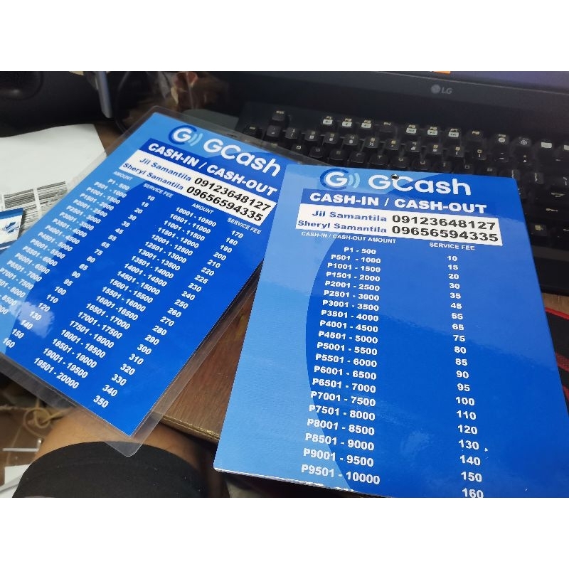 LAMINATED GCASH RATE A4 SIZE | Shopee Malaysia
