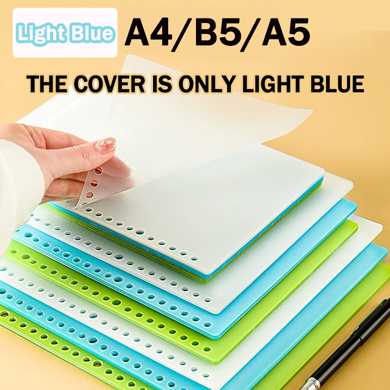 A4/B5/A5 Binding Notebook Cover Transparent Plastic Coil Binder Ring PP ...
