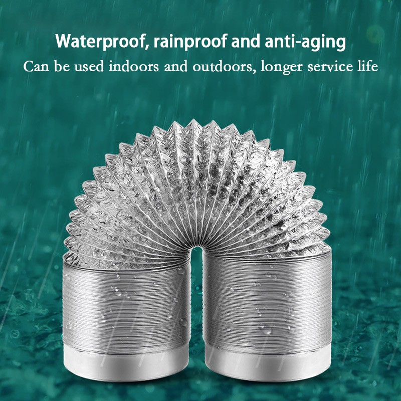 3M 5M Aluminum Foil Retractable Ventilation Duct Insulation Duct Hose ...