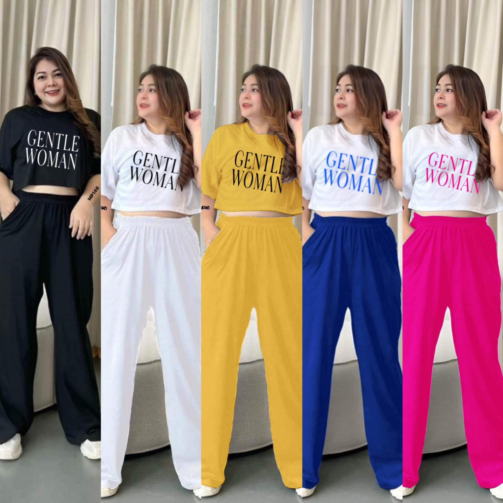 Plus Size Fashionable Gentle Woman Inspired Coordinates in Wide Leg ...