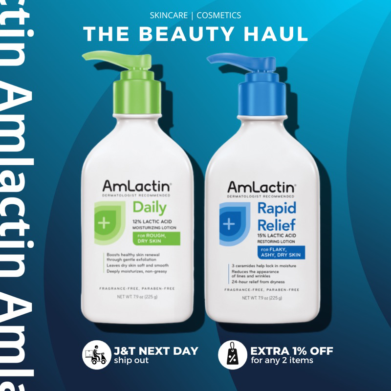 Amlactin Daily 12% Lactic Acid Moisturizing Lotion / Rapid Relief 15% ...