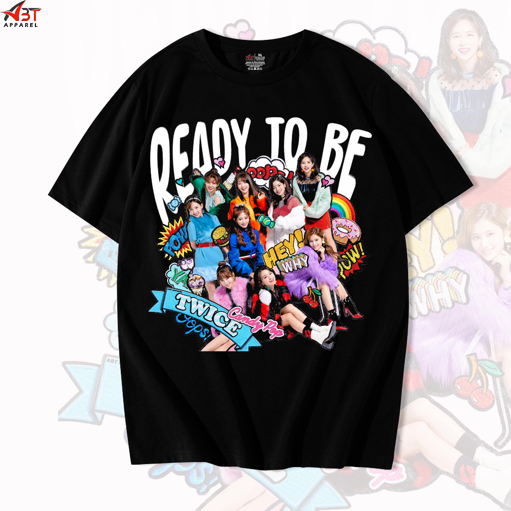 ABT Kpop Twice Oversize shirts Unisex Cotton Silkprinting Halftone ...