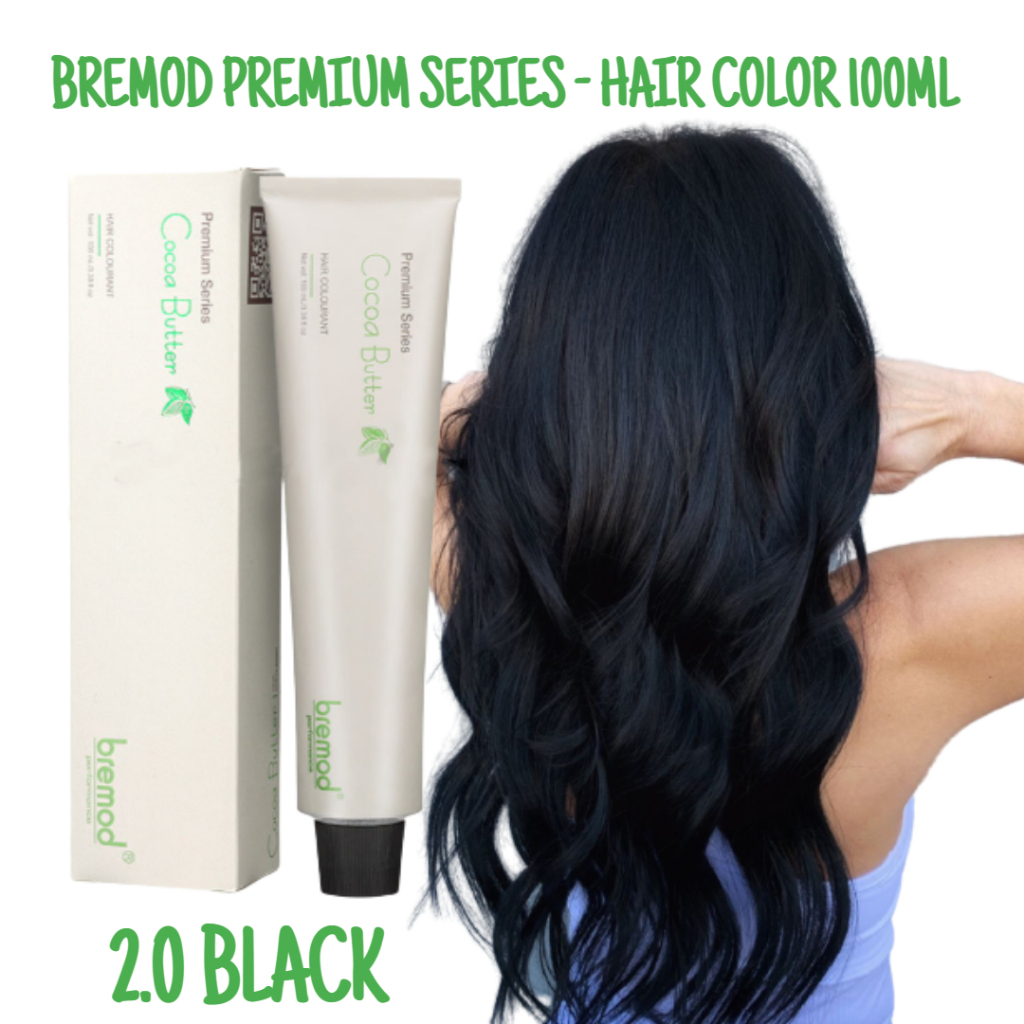 BREMOD PREMIUM COCOA BUTTER HAIR COLOR 2.0 BLACK (100ML) | Shopee Malaysia