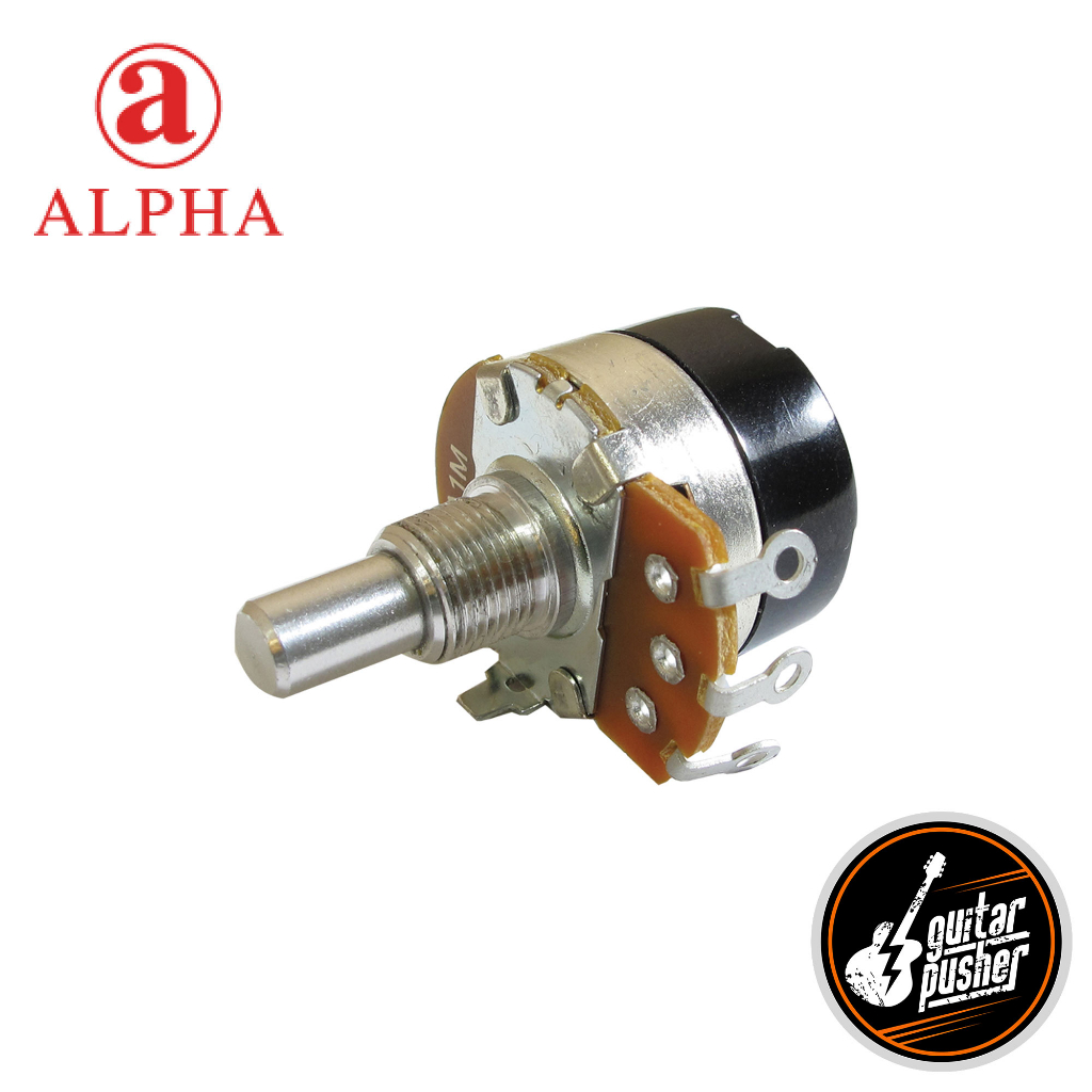 Alpha 1M Ohm Audio Taper Potentiometer for Tone 1/2 Metric- 24mm, Solid ...